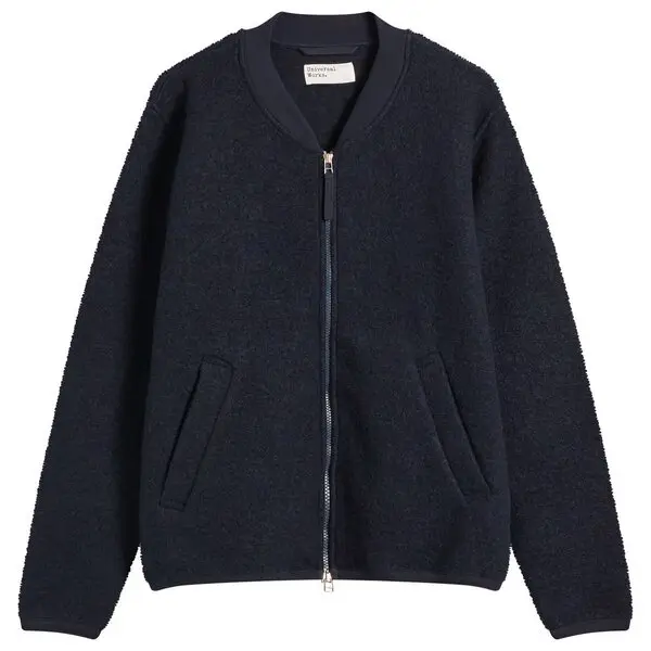 Universal Works Wool Fleece Zip Bomber Jacket