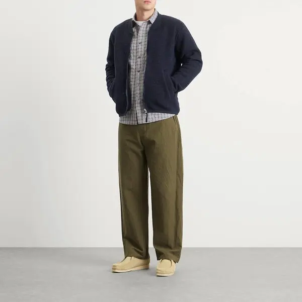 Universal Works Wool Fleece Zip Bomber Jacket