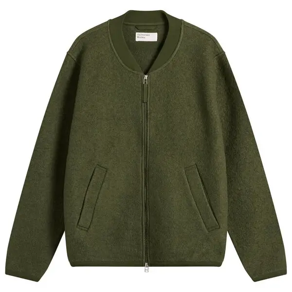 Universal Works Wool Fleece Zip Bomber Presented Jacket