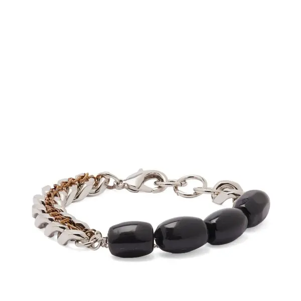Dries Van Noten Onyx And Chain Bracelet