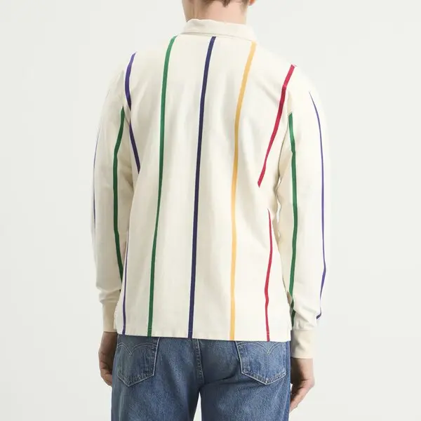 DRAKE'S Colourful Vertical Stripe Rugby