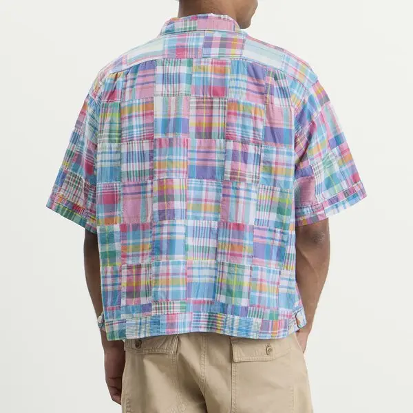 BEAMS Patchwork Madras Cabana Shirt