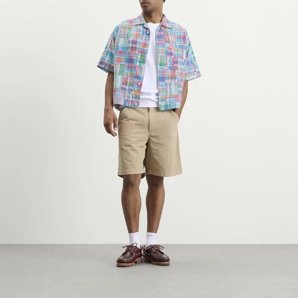 BEAMS Patchwork Madras Cabana Shirt