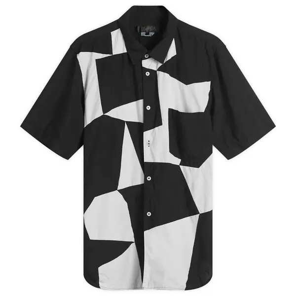 Comme Des Garçons Patchwork Shorts Sleeve Shirt | Size: | 100% Polyester | End Clothing