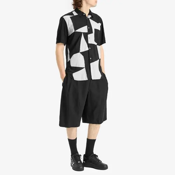 Comme Des Garçons Patchwork Shorts Sleeve Shirt | Size: | 100% Polyester | End Clothing