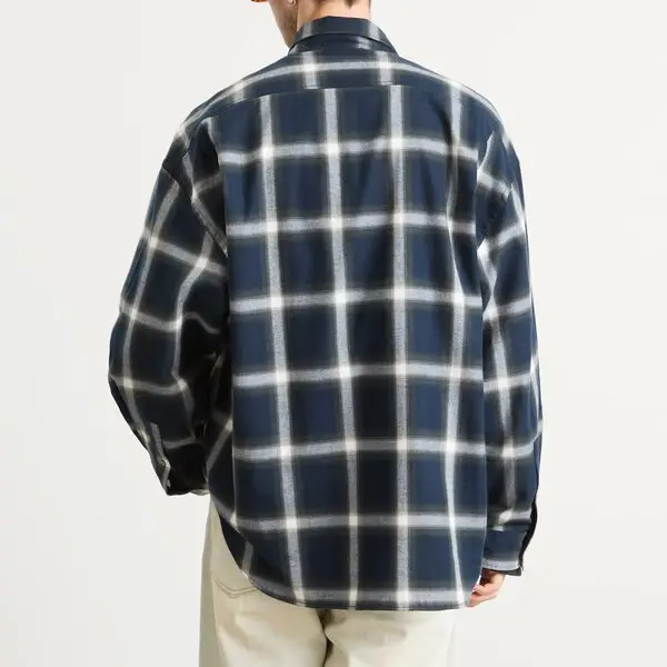 Acne Studios Setar Long Sleeve Flannel Shadow Check Shirt