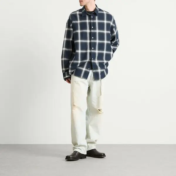 Acne Studios Setar Long Sleeve Flannel Shadow Check Shirt