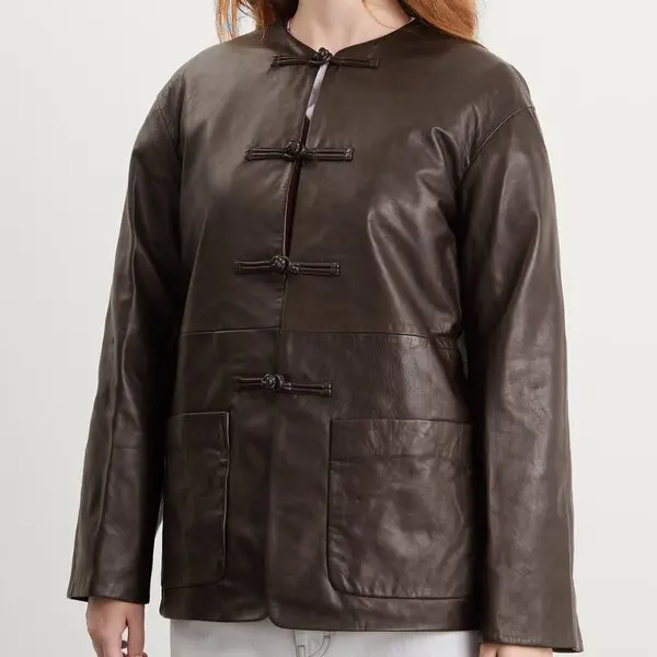 RÓHE Mandarin Leather Jacket