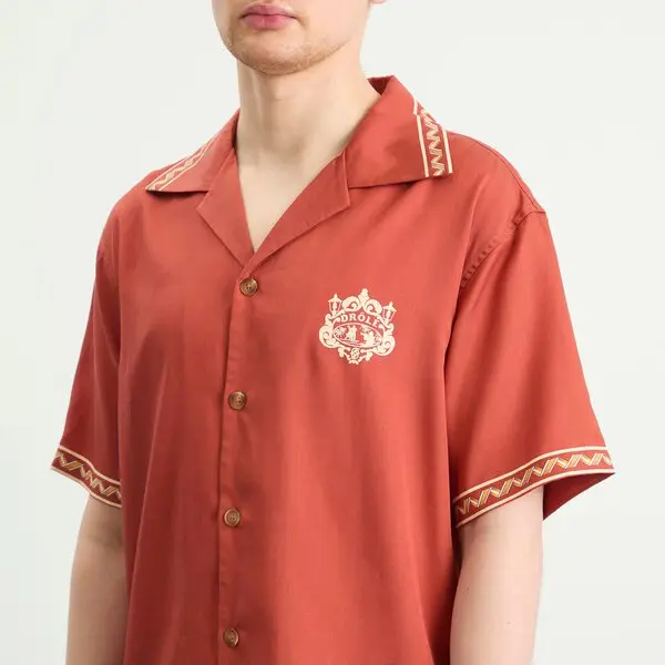Drole De Monsieur Embroidered Bowling Shirt