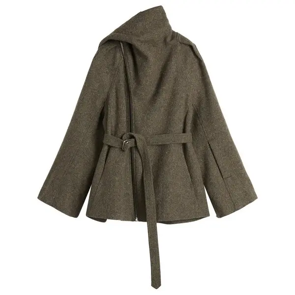 Rick Owens Flight Scarf Jacket - Bosco