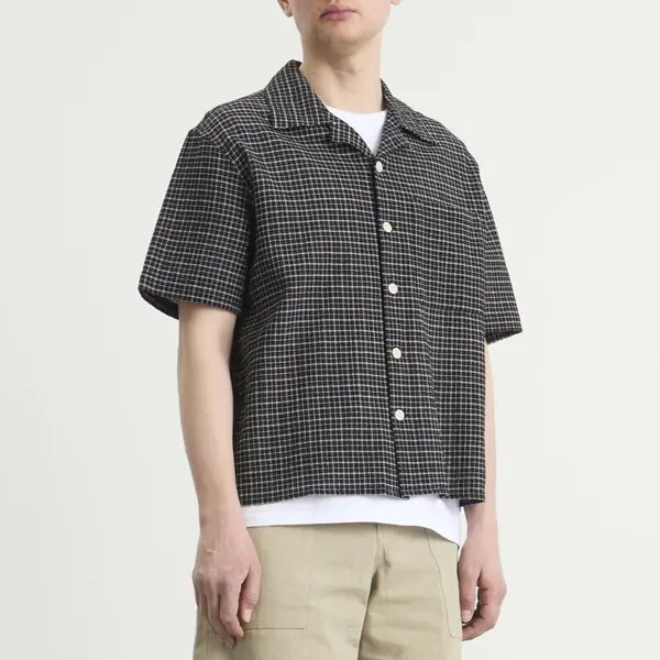CAFÉ MOUNTAIN Loose Check Vacation Shirt