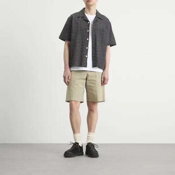 CAFÉ MOUNTAIN Loose Check Vacation Shirt
