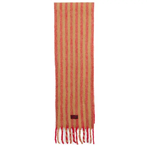 DAMSON MADDER Brushed Oversize Stripe Scarf | 100% Polyester | End Clothing