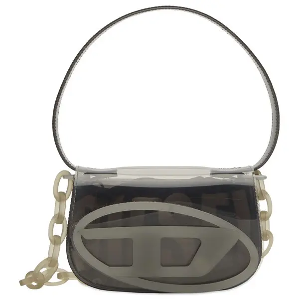 DIESEL® 1dr Logo Perspex Handbag - Grey