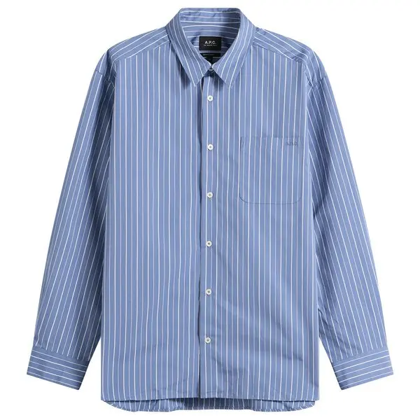 A.p.c. Loose-fit Blue Striped Shirt