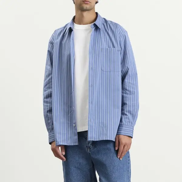 A.p.c. Loose-fit Blue Striped Shirt