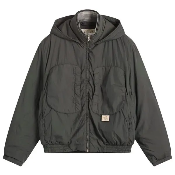 RANRA Purs Padded Nylon Hoodie Jacket - Peat