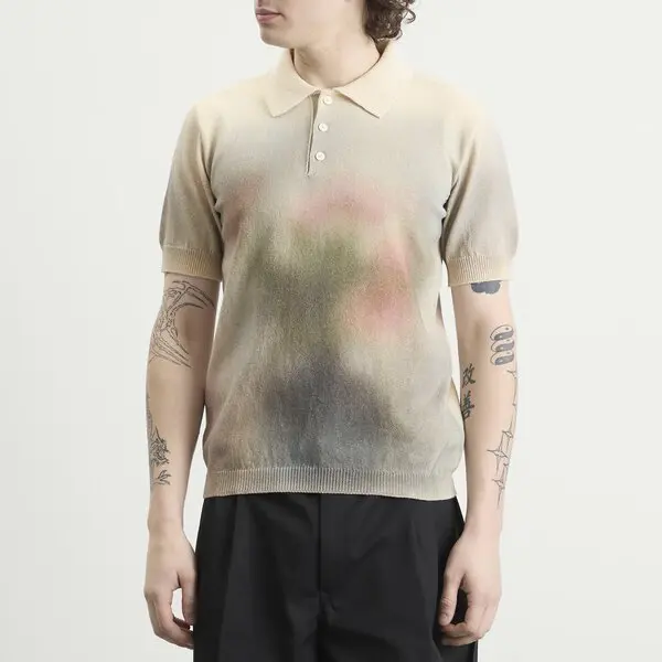 MAISON MARGIELA Knitted Cotton Polo Shirt