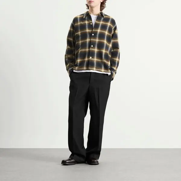 SECOND / LAYER Logan Ombre Long Sleeve Check Shirt