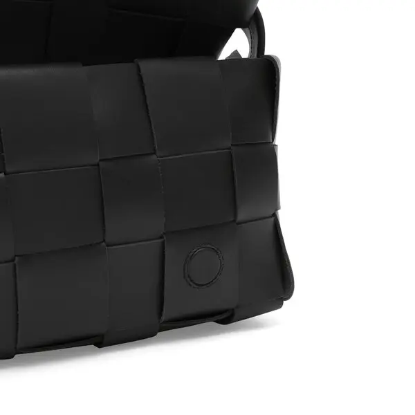 ST. AGNI Woven Envelope Slim Tote - Black