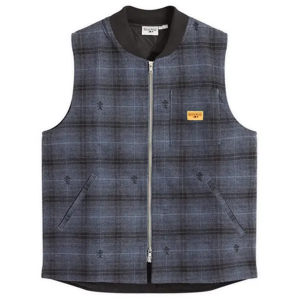 SERVICE WORKS Thistle Plaid Work Vest Jacket