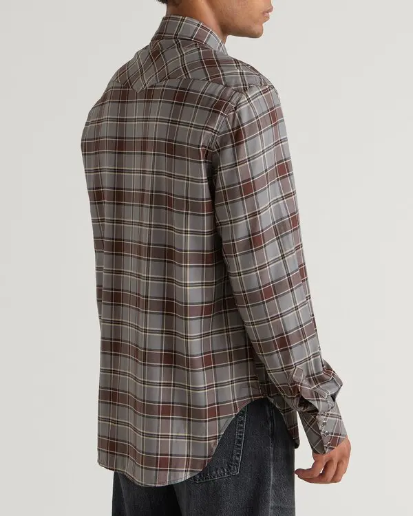 Acne Studios Surrow Check Flannel Long Sleeve Shirt