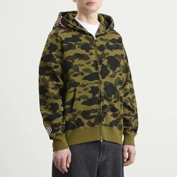 A BATHING APE 1st Camo Full Zip Shark Hoodie