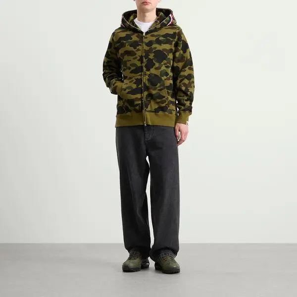 A BATHING APE 1st Camo Full Zip Shark Hoodie