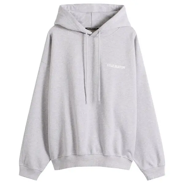 COLE BUXTON Cb Sportswear Hoodie - Light Grey Marl