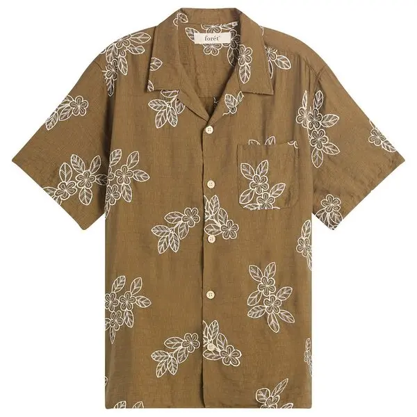 FORET Leo Embroidery Vacation Shirt