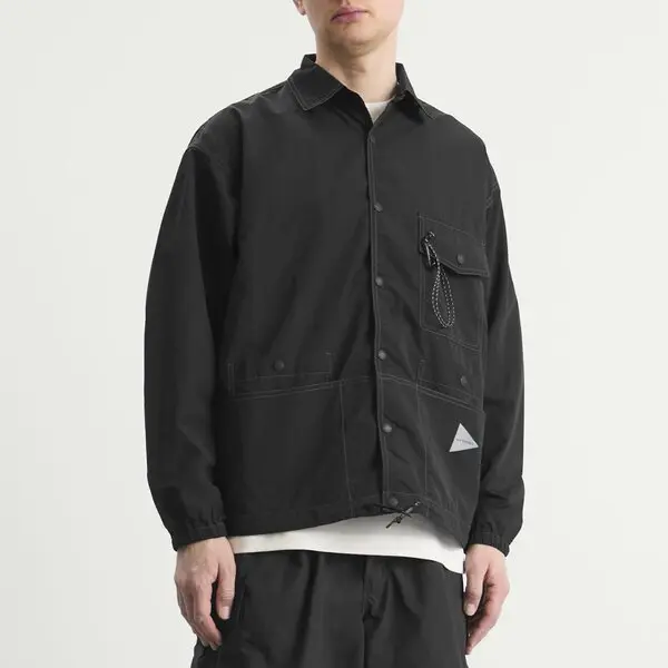 AND WANDER Crinkled Nylon Shirt Jacket