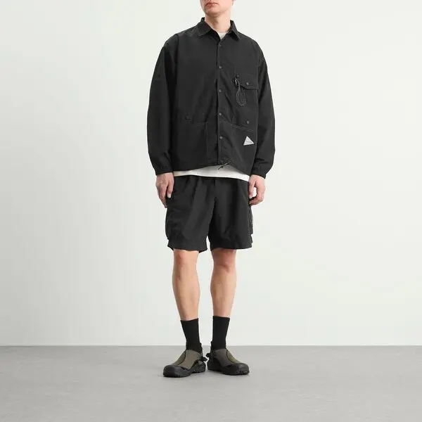 AND WANDER Crinkled Nylon Shirt Jacket