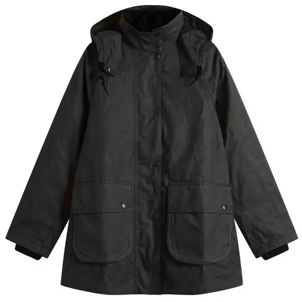 Barbour X Margaret Howell Stand Collar Parka Jacket - Black