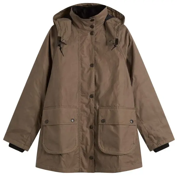Barbour X Margaret Howell Stand Collar Parka Jacket - Kelp