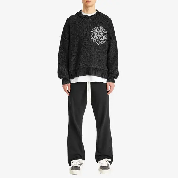 COLE BUXTON Collegiate Crest Knit Sweater