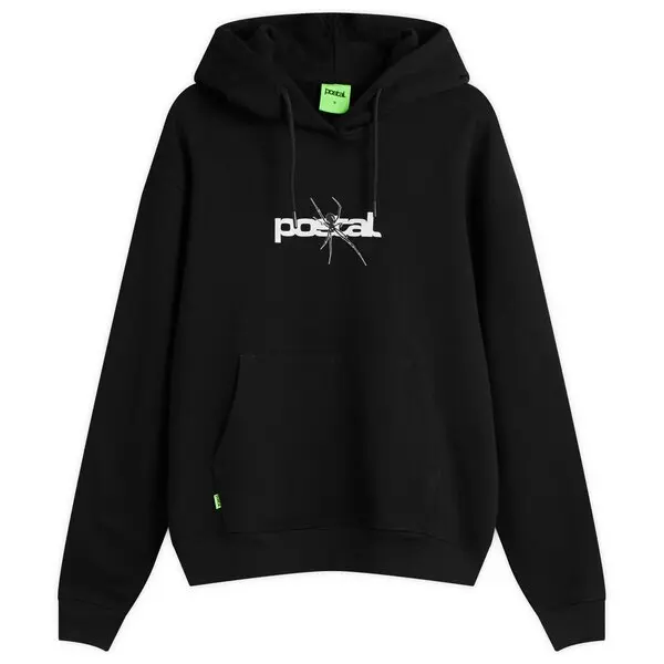 POSTAL Spider Print Hoodie - Black