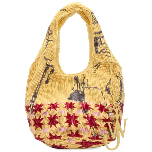JW Anderson Mini Beaded Shopper | Cotton/canvas | End Clothing - Multicolor