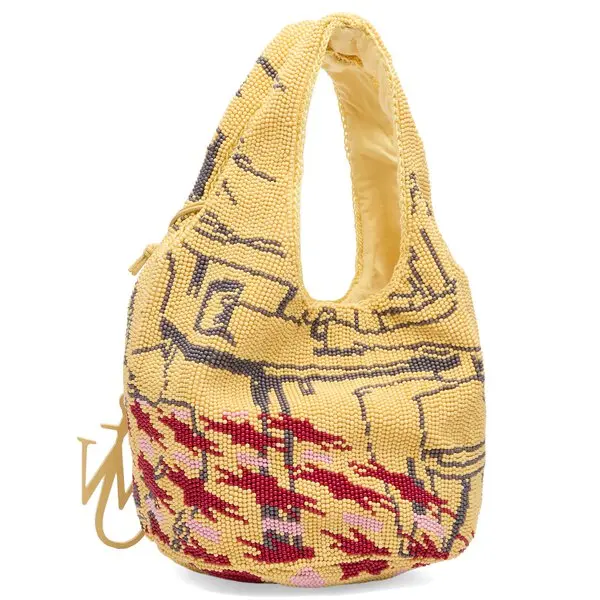 JW Anderson Mini Beaded Shopper | Cotton/canvas | End Clothing