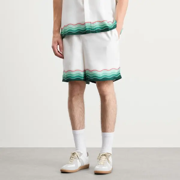 Casablanca Silk Twill Montagne Drawstring Shorts