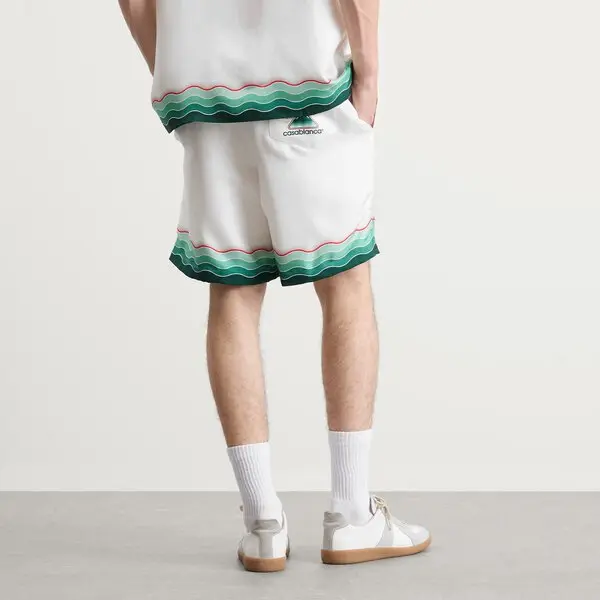 Casablanca Silk Twill Montagne Drawstring Shorts