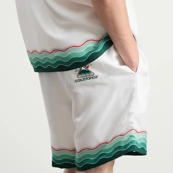 Casablanca Silk Twill Montagne Drawstring Shorts