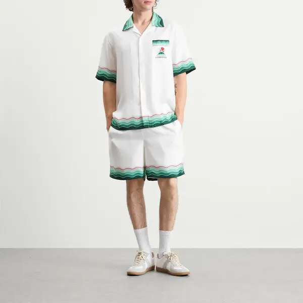 Casablanca Silk Twill Montagne Drawstring Shorts
