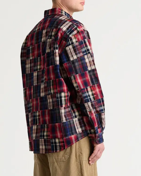 FRIZMWORKS Madras Patchwork Relaxed Shirt