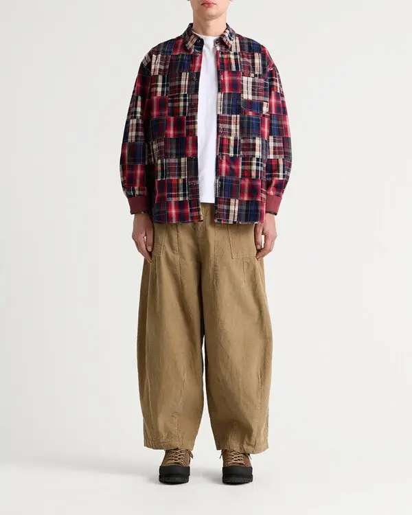 FRIZMWORKS Madras Patchwork Relaxed Shirt