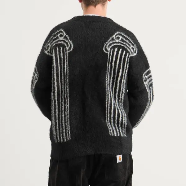 Aries Oversized Chenille Column Knit Cardigan