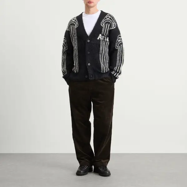Aries Oversized Chenille Column Knit Cardigan
