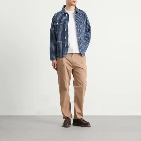 SERVICE WORKS Pinstripe Denim Coverall Jacket