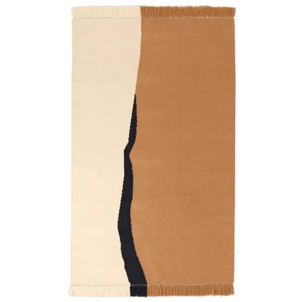 FERM LIVING Soil Kelim Rug 140x200cm - Light Beige