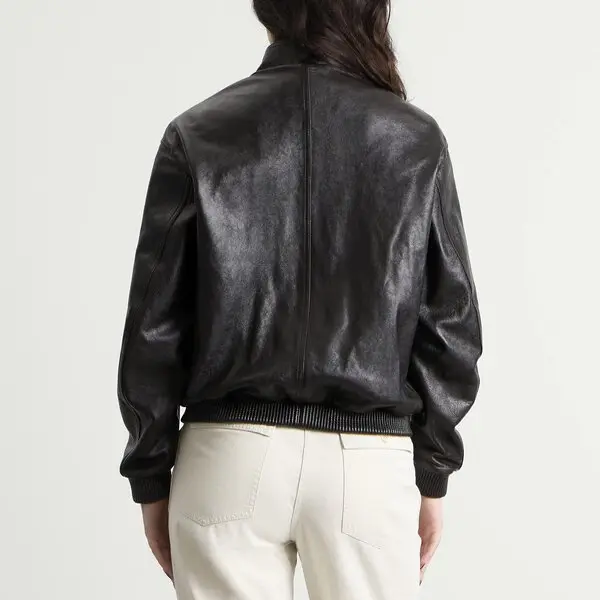 NOTHING WRITTEN Leather Single Rider Jacket