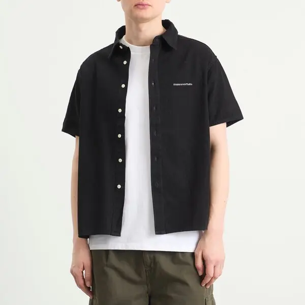 THISISNEVERTHAT Washed Denim Shorts Sleeve Shirt